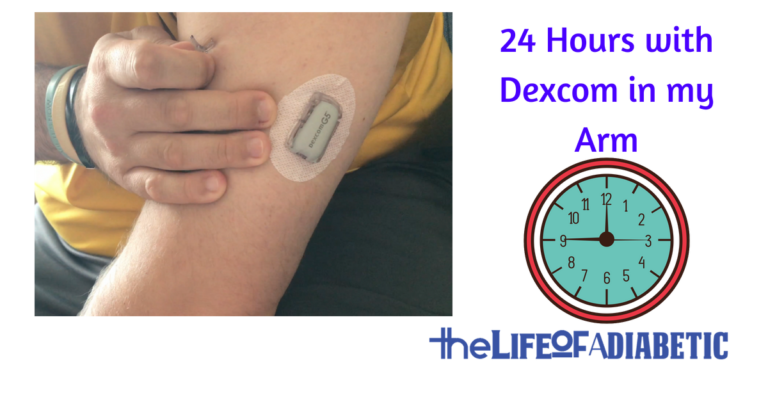 24 hours with dexcom in arm-fb - The Life of a Diabetic